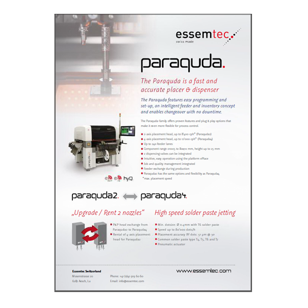 Essemtec SMT production equipment from Murray Percival Co.